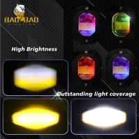 China White Yellow Aluminum Black 24V Motorcycle Universal LED Headlight for sale