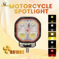 China 4 LED White Red Yellow Projector Spotlight LED Light For Motorcycle For Car for sale