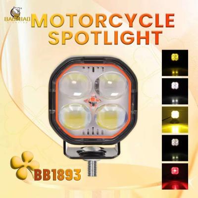 China 4 LED White Red Yellow Projector Spotlight LED Light For Motorcycle For Car for sale