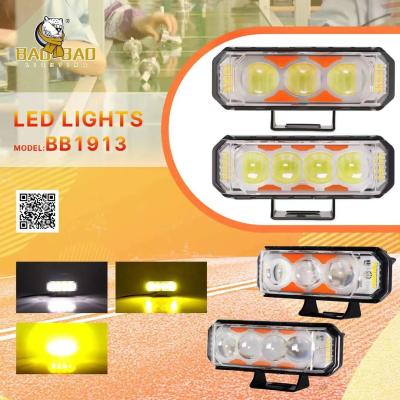 China Rectangle Style Yellow Blue Red White High Brightness Motoecycle Spotlight for sale