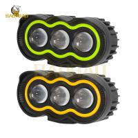 China Plastic Green Yellow 3 LED Motorcycle Headlight LED Accessory Lights Motorcycle for sale
