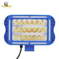 China 21 LED White Yellow Flash Aluminum Blue Casing Motorcycle Headlight for sale