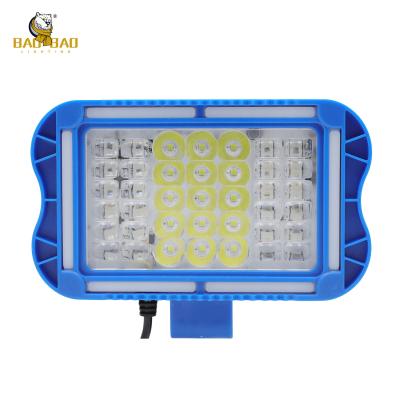China 42 LED Red Blue White Yellow Flash Aluminum Blue Case Motorcycle Headlight for sale