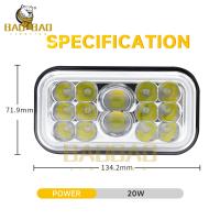 China 14 Bead White Yellow Aluminum 80V LED Headlight Bike Parts for sale