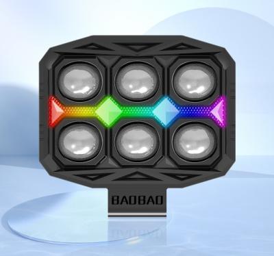 China 6 LED RGB White Yellow Flash Available LED Fog Light Decoration For Motorcycle for sale