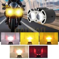China 2 Bead White Yellow Falsh Aluminum Motorcycle Fog Light for sale