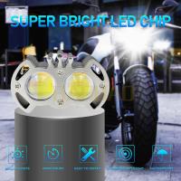 China 2 Bead White Yellow Falsh Aluminum Motorcycle Fog Light for sale