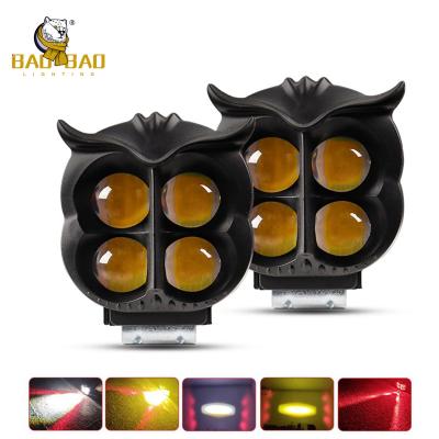 China 4 Beads Owl Shape Black Plastic White Yellow Available Fog Light for sale