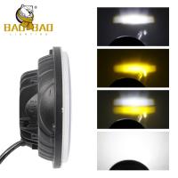 China Circle 5 Inch White Yellow Aluminum Motorcycle Fog Light for sale