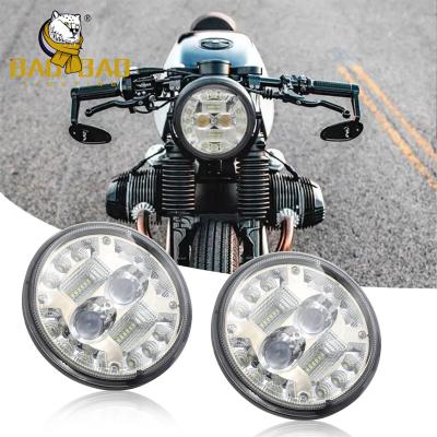 China Circle 5 Inch White Yellow Aluminum Motorcycle Fog Light for sale