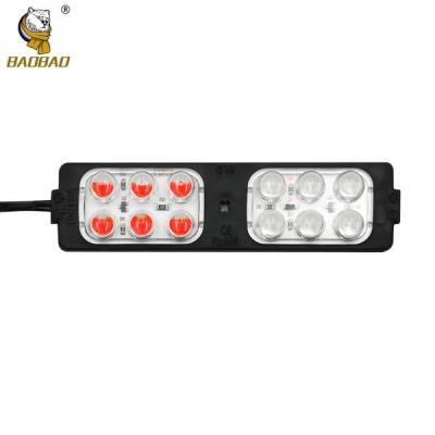 China 12V Plastic Red Blue Flashing Fancy Light Bar 12 Beads Module Lamp for sale