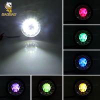 China Metal Skull 12V Bright White Available LED Headlight For Honda Bike for sale