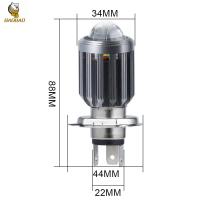 China H4 BA20D White Yellow Blue Metal Bulb Mini Driving LED Light For Motorcycle for sale