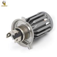 China H4 BA20D White Yellow Blue Metal Bulb Mini Driving LED Light For Motorcycle for sale