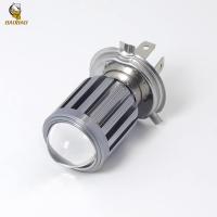 China H4 BA20D White Yellow Blue Metal Bulb Mini Driving LED Light For Motorcycle for sale
