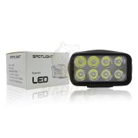 China Black Plastic 8 Beads White Lens Fog Light LED Motorcycle Spotlight for sale