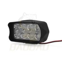 China Black Plastic 8 Beads White Lens Fog Light LED Motorcycle Spotlight for sale