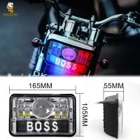 China 5 Inch Plastic Blue Red Flash 80V LED Headlight For Harley Davidson Accessories for sale