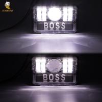 China 5 Inch Plastic Blue Red Flash 80V LED Headlight For Harley Davidson Accessories for sale
