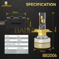 China H4 H7 H11 9005 9006 Metal White Flash Luces Light LED Headlight Auto Parts for sale