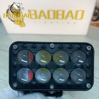 China 8 Beads Fog Light Aluminum RGB White Yellow Flash Dual Color Motorcycle Spare Part for sale