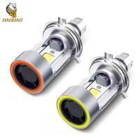 China COB Angel Eye 20W LED Headlamp Motorcycles Light H4 LED Headlight for sale