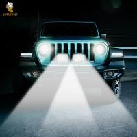 China 3 4 5 Inch Aluminum Dual Color Flash Luces Light Motorcycle LED Headlight for sale