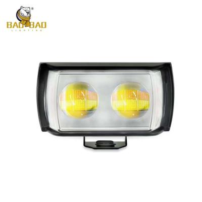 China Metal Plastic 2 LED White Yellow Dual Color RGB Projector Fog Light for sale