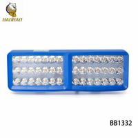 China 42 beads Plastic Blue Case White Yellow LED Motorcycle Headlight Spare Parts for sale