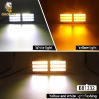 China 42 beads Plastic Blue Case White Yellow LED Motorcycle Headlight Spare Parts for sale