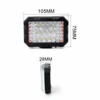 China 36 beads Plastic Black Case White Yellow LED Motorcycle Headlight Spare Parts for sale