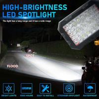 China 36 beads Plastic Black Case White Yellow LED Motorcycle Headlight Spare Parts for sale