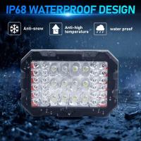 China 36 beads Plastic Black Case White Yellow LED Motorcycle Headlight Spare Parts for sale