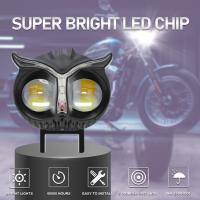 China Owl Shape Aluminum White Yellow Dual Color Motorbike LED Fog Light for sale