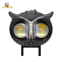 China Owl Shape Aluminum White Yellow Dual Color Motorbike LED Fog Light for sale