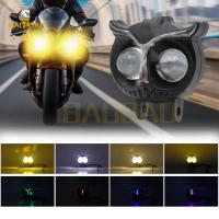 China Owl Shape Aluminum White Yellow Dual Color Motorbike LED Fog Light for sale