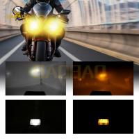 China 80V LED Work Light Metal White Yellow Dual Color Flashing Motorcycle Spare Parts for sale