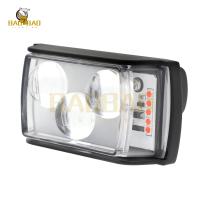 China 80V 3 Beads Metal Dual Color Flashing Red Blue Motorycylce LED Lucency Spotlight for sale
