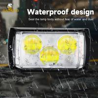 China 80V 3 Beads Metal Dual Color Flashing Red Blue Motorycylce LED Lucency Spotlight for sale