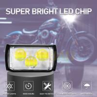 China 80V 3 Beads Metal Dual Color Flashing Red Blue Motorycylce LED Lucency Spotlight for sale