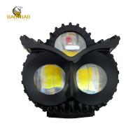 China Plastic Devil Eyes Owl Shape 80V White Yellow Dual Color Motorcycle Headlight Bulb for sale