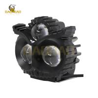 China Plastic Devil Eyes Owl Shape 80V White Yellow Dual Color Motorcycle Headlight Bulb for sale