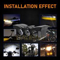 China Plastic Project Light White Yellow Dual Color Motorcycle Fog Light for sale