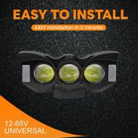 China Plastic Project Light White Yellow Dual Color Motorcycle Fog Light for sale