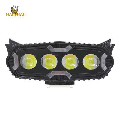 China Red Blue Warning Plastic Project Light White Yellow Dual Color Motorcycle Fog Light for sale
