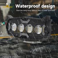 China Red Blue Warning Plastic Project Light White Yellow Dual Color Motorcycle Fog Light for sale
