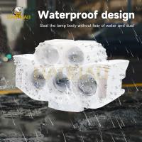 China White Case Red Blue Plastic Project Light White Yellow Flashing Motorcycle Fog Light for sale