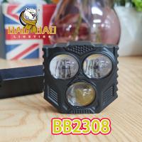 China Big 3 Led Devil Eyes White Yellow Flashing Metal Motorcycle Projector Light for sale