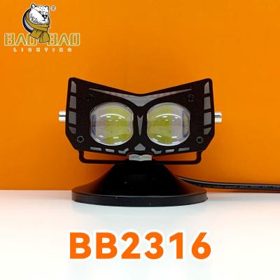 China Multi White Yellow Dual Color Metal Motorcycle Mini Driving Fog Light for sale