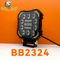 China Universal Metal White Yellow Dual Color Motorcycle LED Headlight Car Work Light for sale